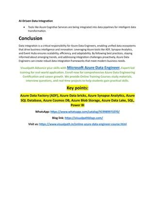 Azure Data Engineer Course Azure Data Engineer Training In Hyderabad PDF