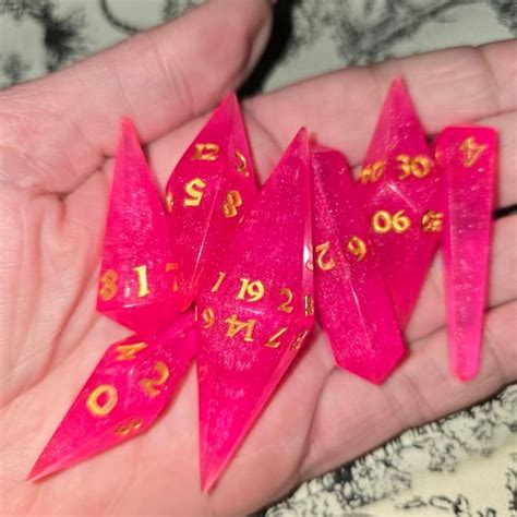 Ruby Red Crystal Dnd Dice 8 Bit Ruby Etsy