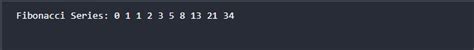 Write A Program To Print The Fibonacci Series In Java