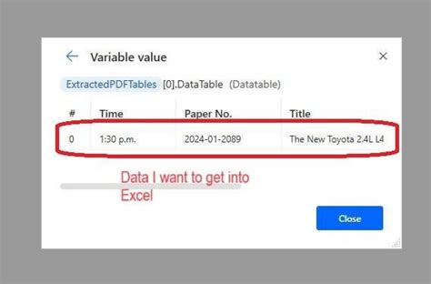 Convertpull Variable Data Back Into Excel As Rmicrosoftflow