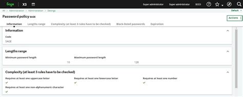 Password Policies In Sage X Version Sage X Tips Tricks And Components