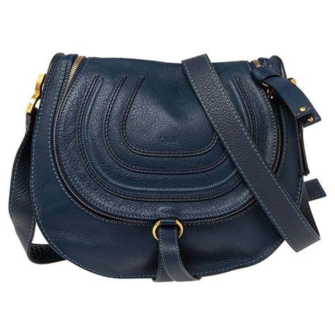 Chloe Blue Leather Medium Marcie Crossbody Bag At 1stdibs Chloe