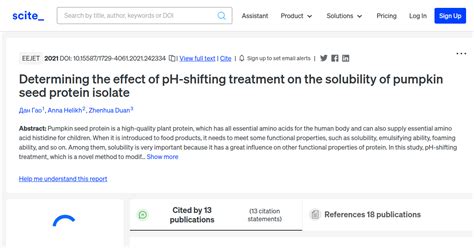 determining the effect of ph shifting treatment on the solubility of