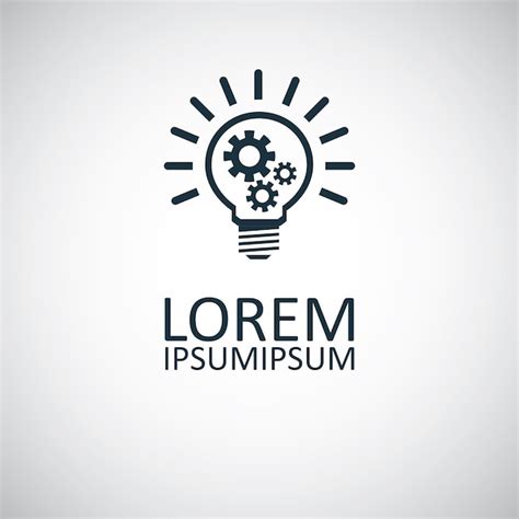 Premium Vector Light Bulb Gear Icon