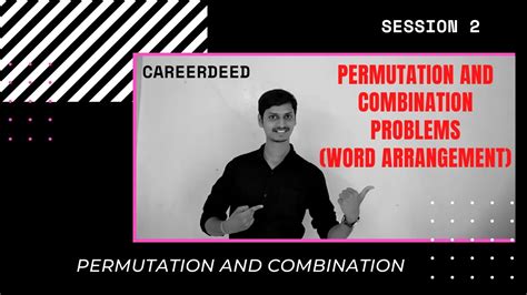 Permutation Word Problems Permutation Arrangement Of Letters Youtube
