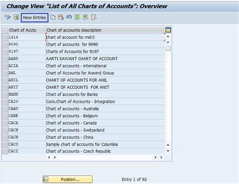 Sap Fico Chart Of Account Coa