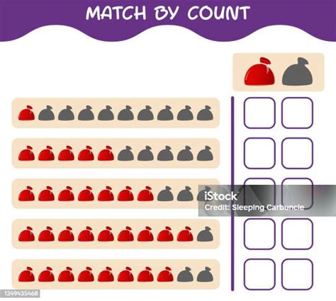 만화 산타 가방의 수로 일치합니다 게임을 일치하고 계산합니다 사전 쇼올 년 어린이와 유아를위한 교육 게임 0명에 대한 스톡 벡터 아트 및 기타 이미지 Istock