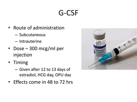 Role Of Subcutaneous G Csf Infusion In Thin Endometrium Pptx
