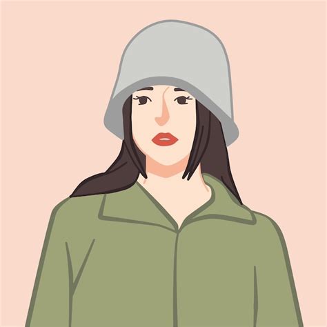 한국의 아름다운 소녀 벡터 일러스트 프리미엄 벡터