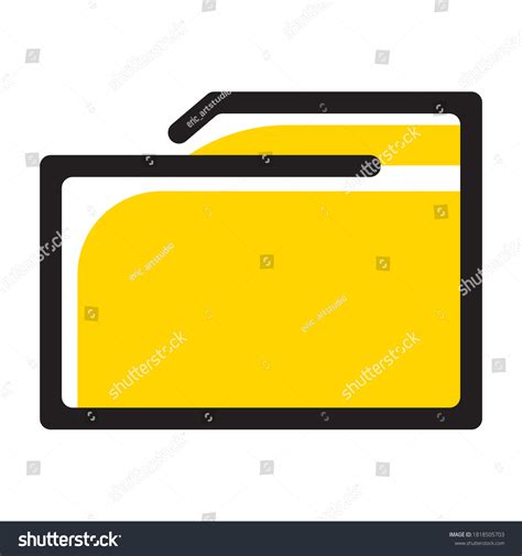 Yellow Folder Icon Folder Symbol Folder Stock Vector Royalty Free