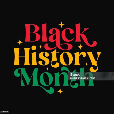 흑인 역사의 달 타이포그래피 인사말 카드입니다 아프리카계 미국인의 역사는 미국과 캐나다에서 기념됩니다 흑인 역사의 달 포스터 배너 전단지 서식 파일 벡터 일러스트 레이 션