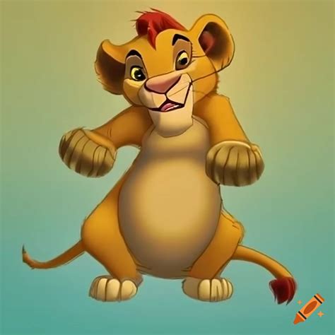 Giant Cub Simba Over A City On Craiyon