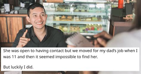 Man Keeps Visiting His Birth Mom At Work But She Doesnt Know Hes Her