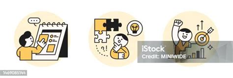 교육 개념 그림입니다 성장을 위한 계획과 계획을 세우고 아이디어를 퍼즐로 맞추는 학생 단순함에 대한 스톡 벡터 아트 및 기타 이미지 단순함 사람들 개념 Istock