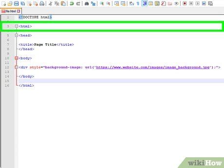 How To Set A Background Image In HTML 13 Steps With Pictures