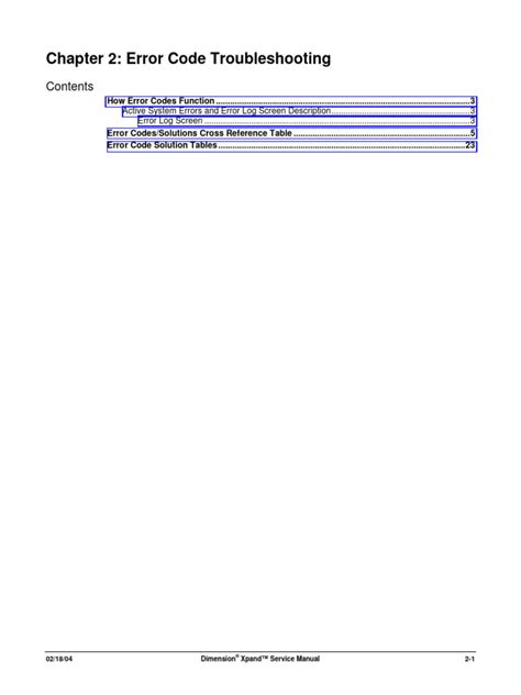 02 Error Code Troubleshooting Pdf Syringe