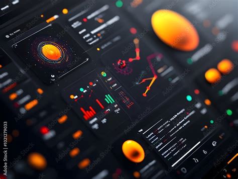 Visually Striking Digital Data Dashboard Featuring A Clean Polished And