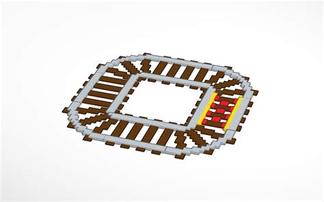 3d Design Minecraft Rails Tinkercad