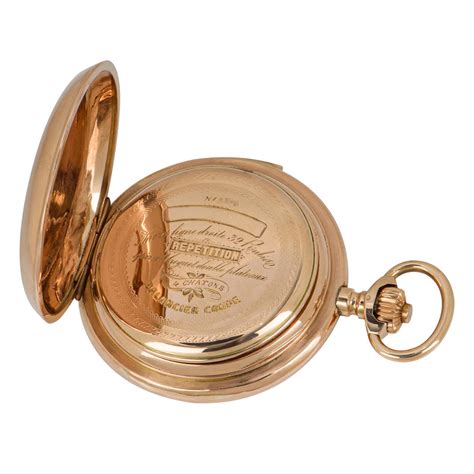 Erotic Automation Swiss Full Hunter Quarter Repeater Keyless Lever Pocket Watch For Sale At