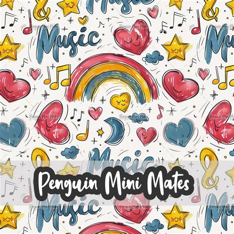 Music Seamless Pattern Music Notes Repeating Pattern Music Instruments Seamless Patterns For