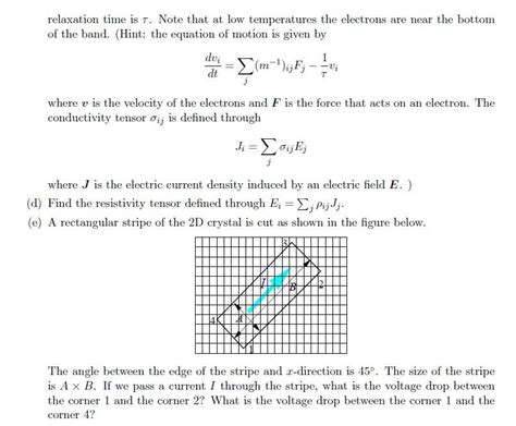 Solved Conductivity Of A Semiconductor With Rectangular Chegg Com