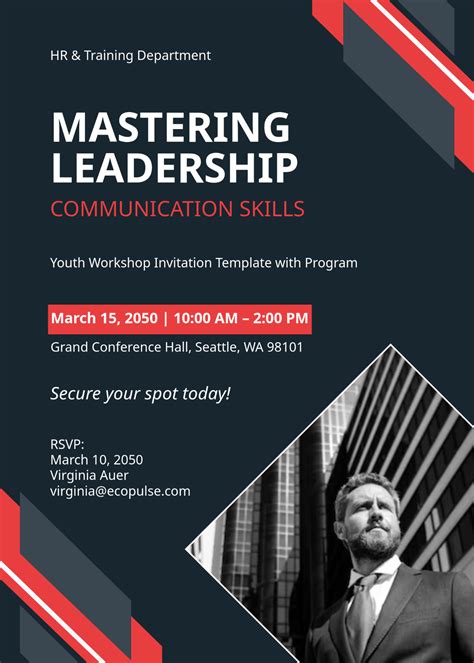 Free Workshop Invitation Templates Editable And Printable
