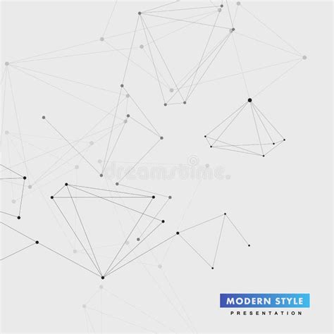 Vector Design Illustration With Connecting Dots And Lines Geometric Network Abstract Background