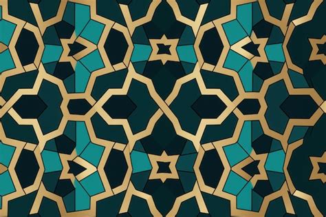 Premium Ai Image A Colorful Mosaic Tile Pattern With A Gold Star On The Center