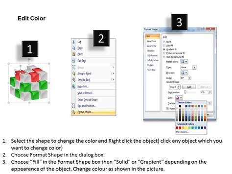 D Cube Building Cube By Cube PPT PowerPoint Shapes PowerPoint Slide Deck Template