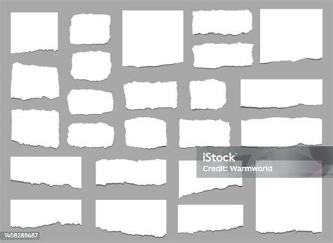찢어진 용지 찢어진 종이 스트립 세트입니다 벡터 일러스트레이션 신문에 대한 스톡 벡터 아트 및 기타 이미지 신문 찢겨진 찢기 Istock