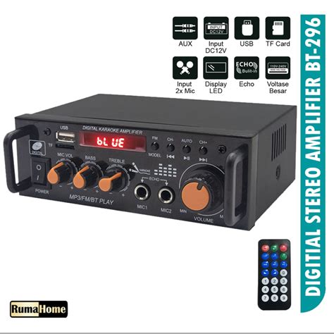 Jual Amplifier Bt 298 Ak 698 And Bt 296 Bluetooth Eq Audio Amplifier