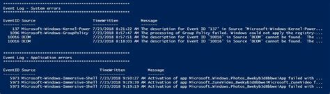 Powershell How To Get Application And Systems Logs From Event Viewer Powershell