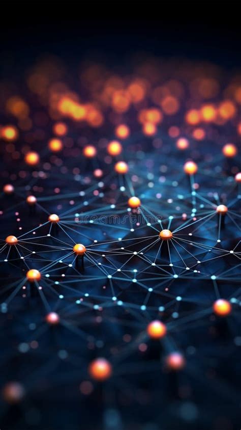 Tech Savvy Visualization Cyber Data Flow Network Connectivity Blockchain Elements Stock