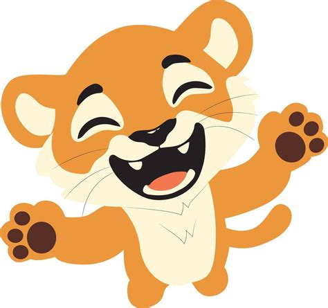 Happy Cartoon Cougar Cub Illustration Peeking 59378376 Vector Art At Vecteezy