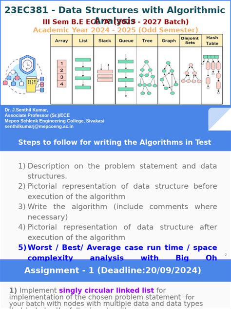 Data Structures With Algorithmic Analysis Study Material Pdf