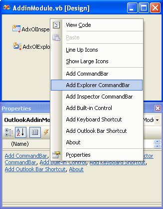 VSTO Outlook How To Create Toolbars For Outlook Plugins C VB NET