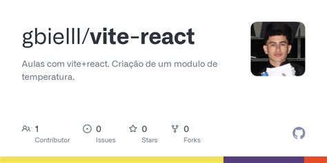 Github Gbielllvite React Aulas Com Vitereact Criação De Um Modulo