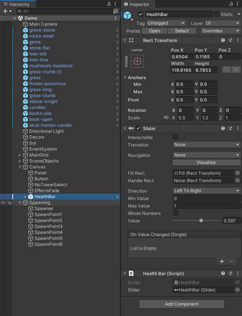 UNITY D Can T Drag HealthBar Canvas Object Into GameObject HealthBar Reference Stack Overflow