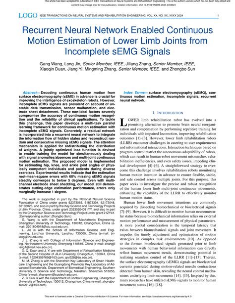 Pdf Recurrent Neural Network Enabled Continuous Motion Estimation Of Lower Limb Joints From
