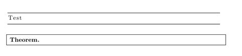 thmtools have upper and lower bars in theorems identical to