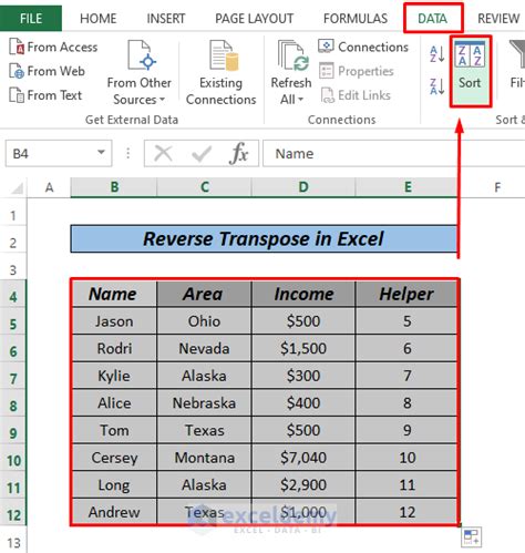 How To Reverse Transpose In Excel Methods ExcelDemy