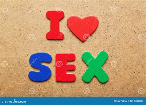 I Love Sex Word Stock Photo Image Of Heart Plastic
