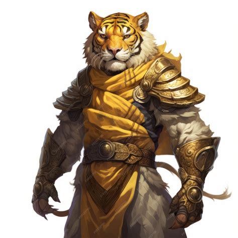 Premium Photo Anthropomorphic Tiger God In Armor Dnd 5e Character Art