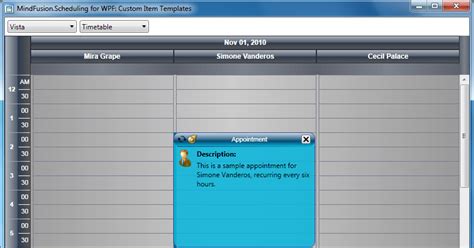 mindfusion scheduling for wpf adds virtualization