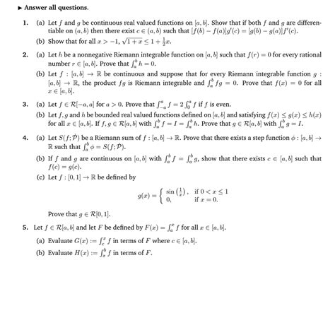 Answer All Questions A Let F And G Be Chegg