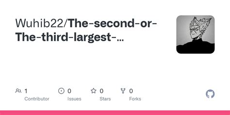 github wuhib22 the second or the third largest element