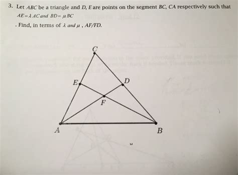 Let ABC Be A Triangle And D E Are Points On The Chegg