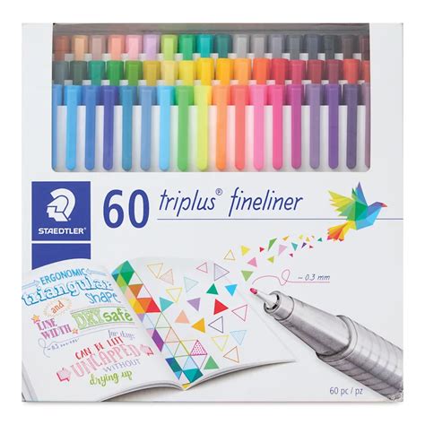 Staedtler Triplus Fineliner Pen Assorted Colors Set Of 60 Blick Art Materials