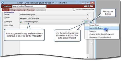 Automatic Assignment Helpmaster Service Management Software Documentation