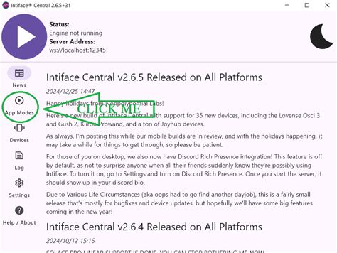 Connect Buzzybody To Intiface Central